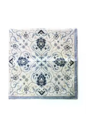 Eleventy Geometric-print Scarf - Neutrals