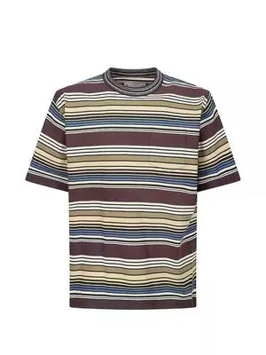 Sacai Horizontal Stripe T-shirt - Brown