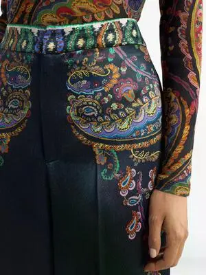 Etro Wide-leg Printed Trousers - Blue