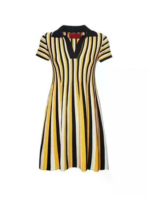 La DoubleJ Plaza Striped Collar Mini Dress