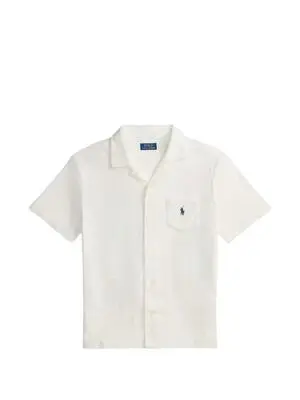 Polo Ralph Lauren Custom Slim Fit Terry Camp Shirt - White