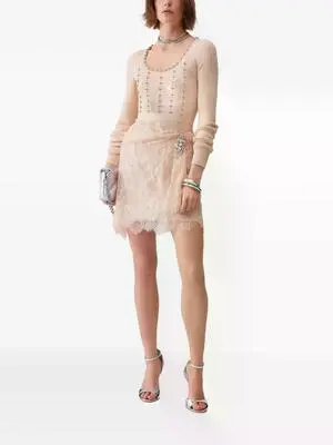 Liu Jo Lace Mini Skirt - Neutrals