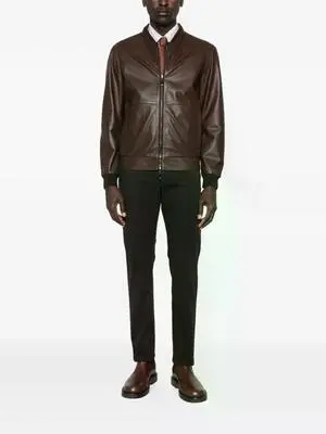 Corneliani Zip-up Leather Jacket