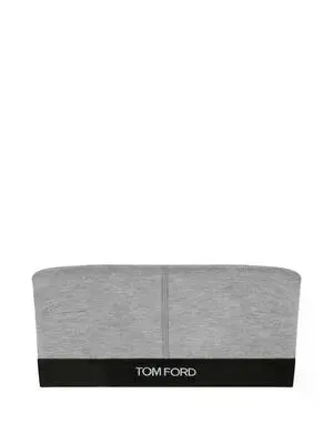 TOM FORD Logo-underband Bra - Grey
