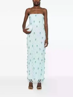 Simkhai Beaded Strapless Maxi Dress