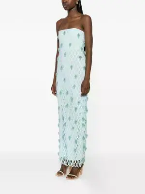 Simkhai Beaded Strapless Maxi Dress