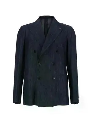 Tagliatore Double-breasted Denim Blazer
