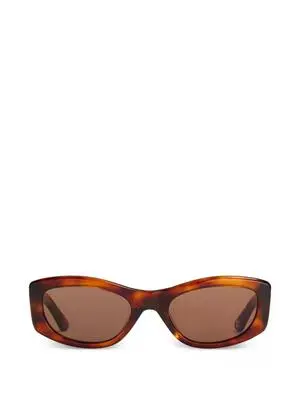 GANNI X Ace & Tate Lana Oval-frame Sunglasses - Brown