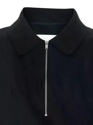 JIL SANDER Zip Polo Shirt - Black