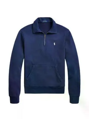 Polo Ralph Lauren Zip-front Collared Sweatshirt - Blue