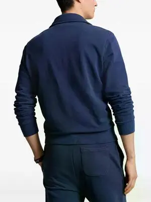 Polo Ralph Lauren Zip-front Collared Sweatshirt - Blue