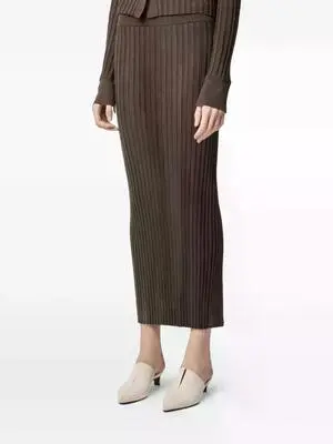 TOD'S Ribbed Knit Midi Skirt