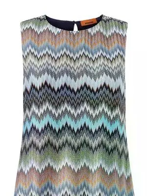 Missoni Chevron-pattern Mini Dress - Blue