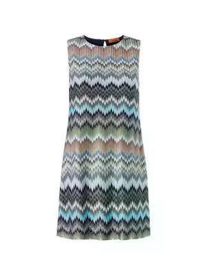 Missoni Chevron-pattern Mini Dress - Blue