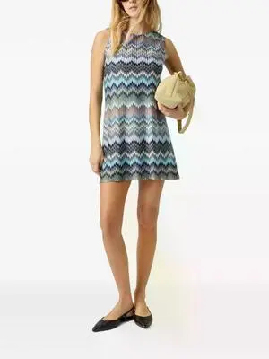 Missoni Chevron-pattern Mini Dress - Blue