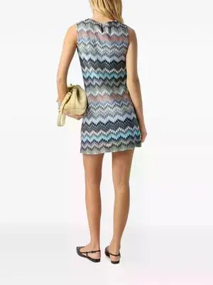 Missoni Chevron-pattern Mini Dress - Blue