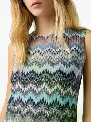 Missoni Chevron-pattern Mini Dress - Blue