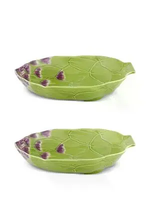 BORDALLO PINHEIRO Artichoke Embossed Pasta Dish - Green