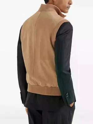 Brunello Cucinelli Padded Suede Gilet - Neutrals