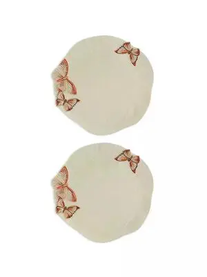 BORDALLO PINHEIRO X Claudia Schiffer Cloudy Butterflies Plate - Neutrals