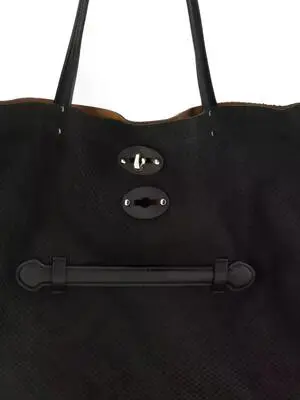 ZANELLATO Medium Amoretto Stud-detail Tote Bag - Black