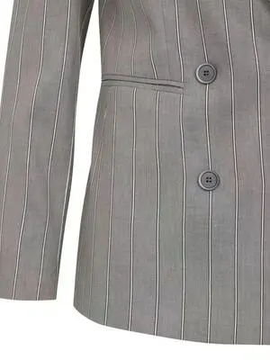 Peserico Striped Double-breasted Blazer