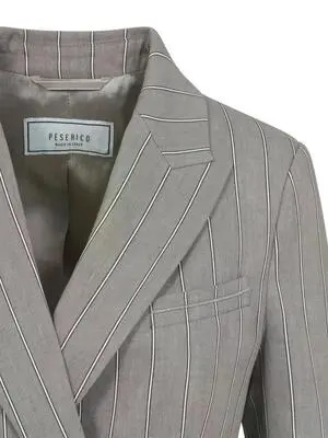 Peserico Striped Double-breasted Blazer