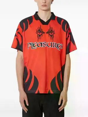PLEASURES Logo-print Polo Shirt