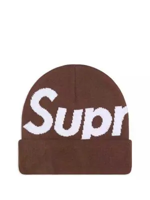 Supreme Logo Beanie - Brown
