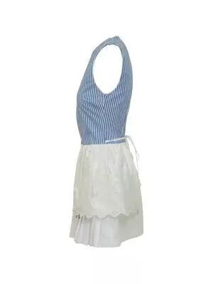 MSGM Striped Floral Dress