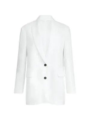 Brunello Cucinelli Long-sleeve Blazer - White