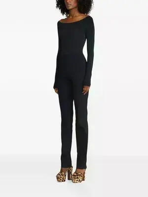 Ralph Lauren Off-shoulder Long-sleeve Jumpsuit