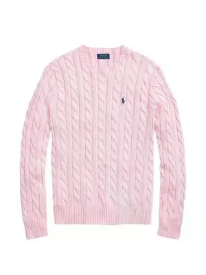 Polo Ralph Lauren Cable-knit Crew Neck Sweater - Pink