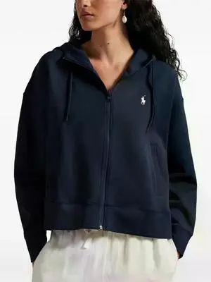 Polo Ralph Lauren Logo-detail Zip-up Hoodie - Blue