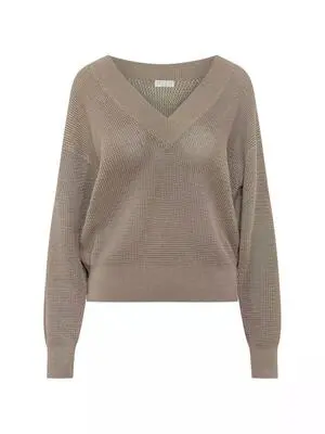 Brunello Cucinelli V-neck Fine Knit Sweater