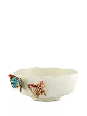 BORDALLO PINHEIRO X Claudia Schiffer Large Cloudy Butterflies Salad Bowl - White
