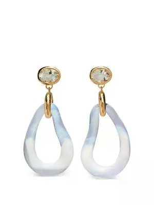 LIZZIE FORTUNATO Opalescent Drop Earrings - Gold