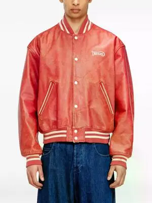 DIESEL Leather Bomber Jacket