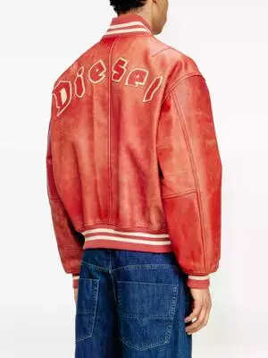 DIESEL Leather Bomber Jacket