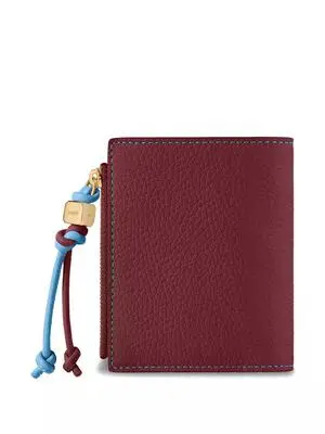 MAISON DE SABRE Pebbled Bifold Leather Wallet - Red