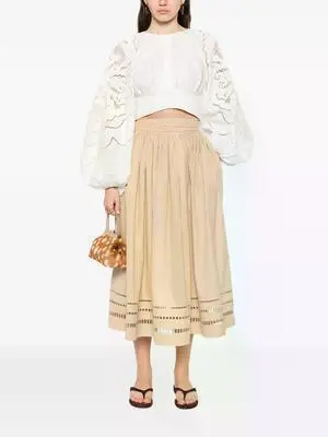 Ermanno Scervino Tie-waist Midi Skirt - Neutrals