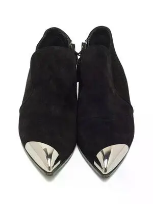 Miu Miu Metallic-toe Ankle Boots
