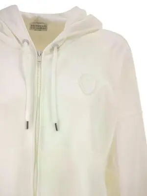 Brunello Cucinelli Cotton Jersey Zip-up Hoodie - Neutrals