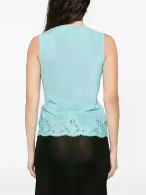 ERMANNO FIRENZE Lace-detail V-neck Top
