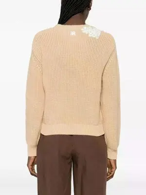 ERMANNO FIRENZE Floral-embroidered Crew Neck Sweater