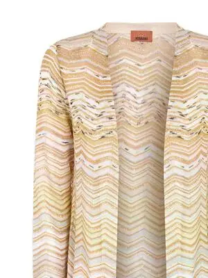 Missoni Zigzag Pattern Long Cardigan - Neutrals