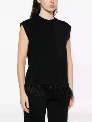 PHILO-SOFIE Feather-trimmed Vest