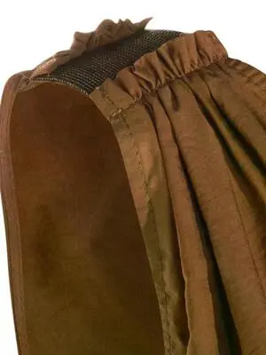 Brunello Cucinelli V-neck Midi Dress With Belt - Brown