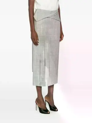 Victoria Beckham Checked Wrap Skirt