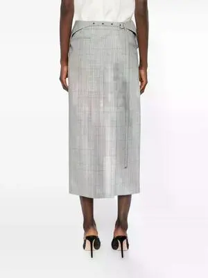 Victoria Beckham Checked Wrap Skirt